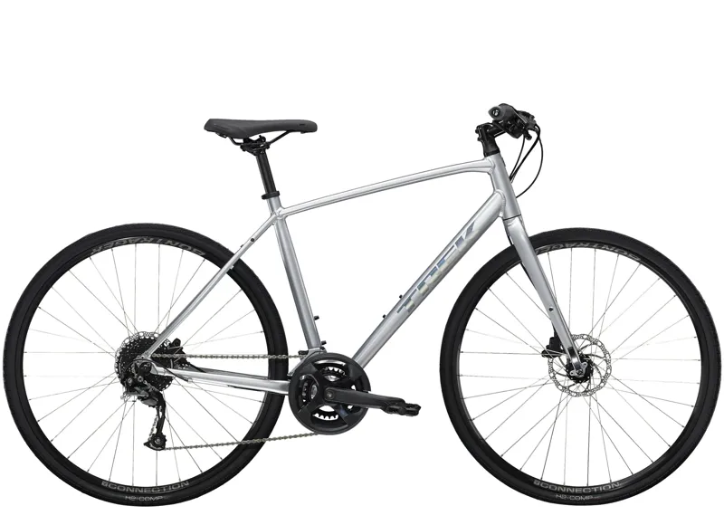 2022 Trek FX 2 Disc Hybrid Bike in Quicksilver